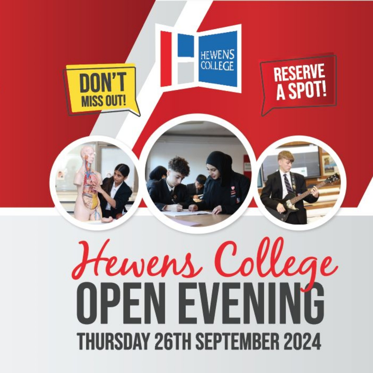 Hewens College - Hewens College Open Evening - Reserve Your Spot!